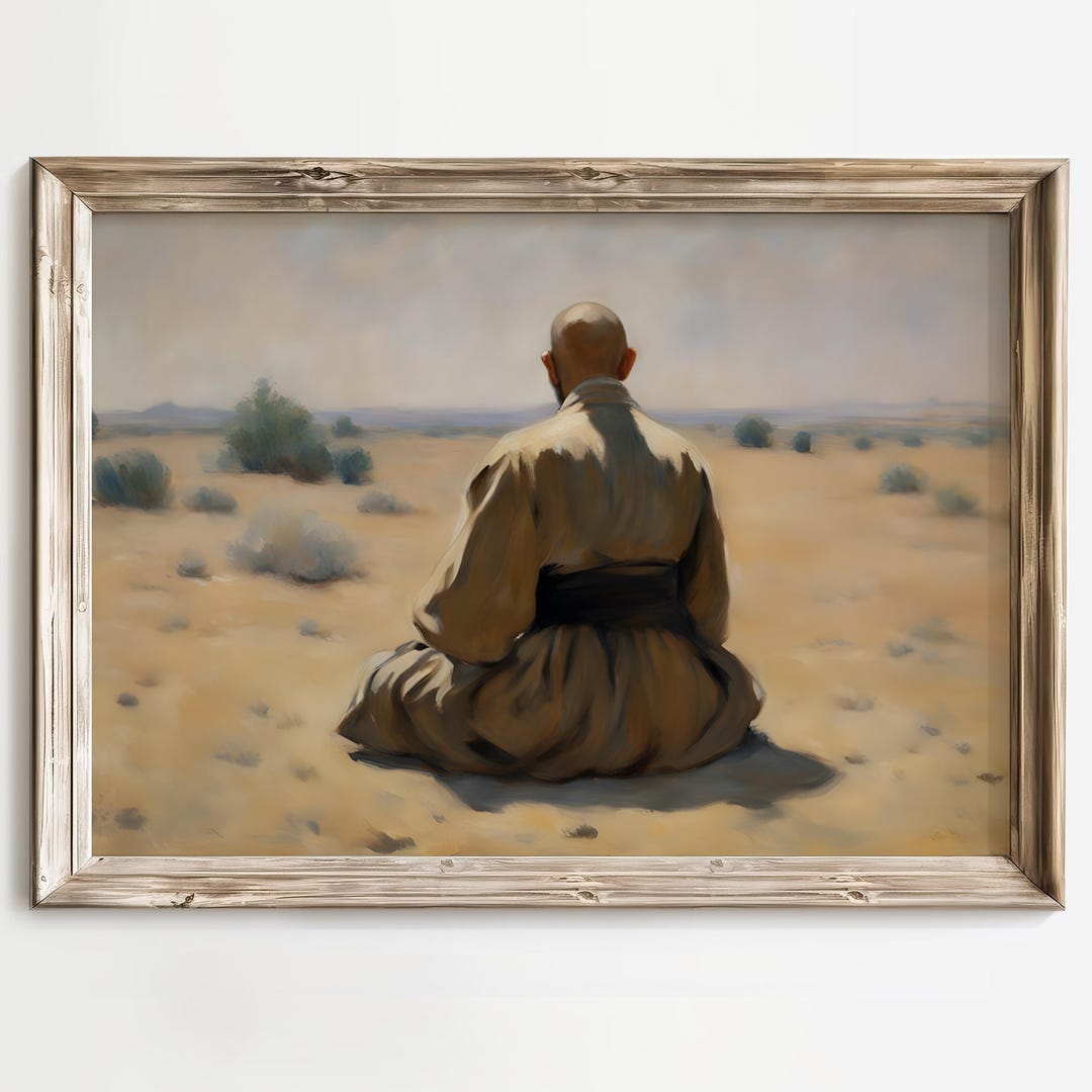 Moments of Stillness | Meditating Monk Spiritual Zen Home Decor ...
