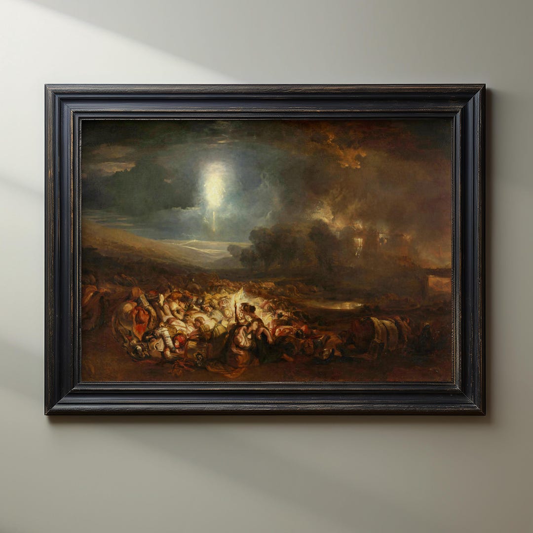 The Field of Waterloo Print, J.M.W. Turner Art, Battle of Waterloo ...