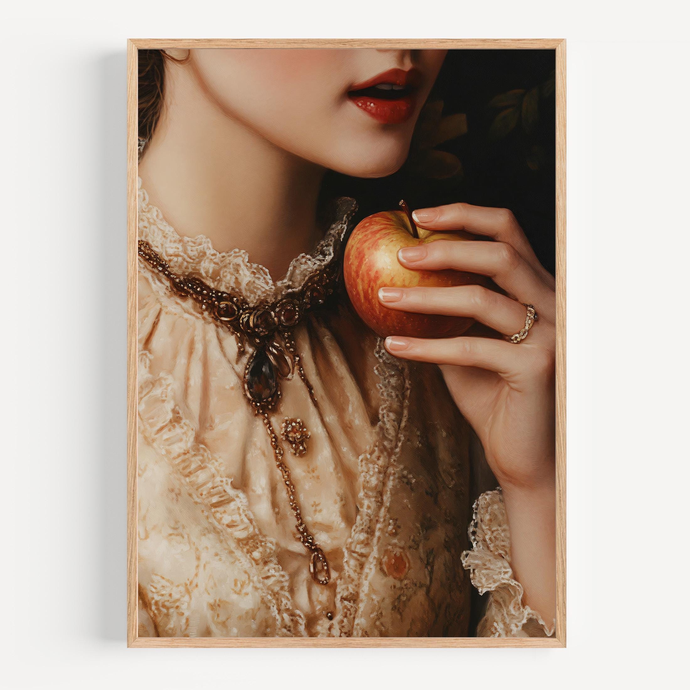 Victorian Apple Art Print, Elegant Vintage Wall Decor, Romantic Gothic ...