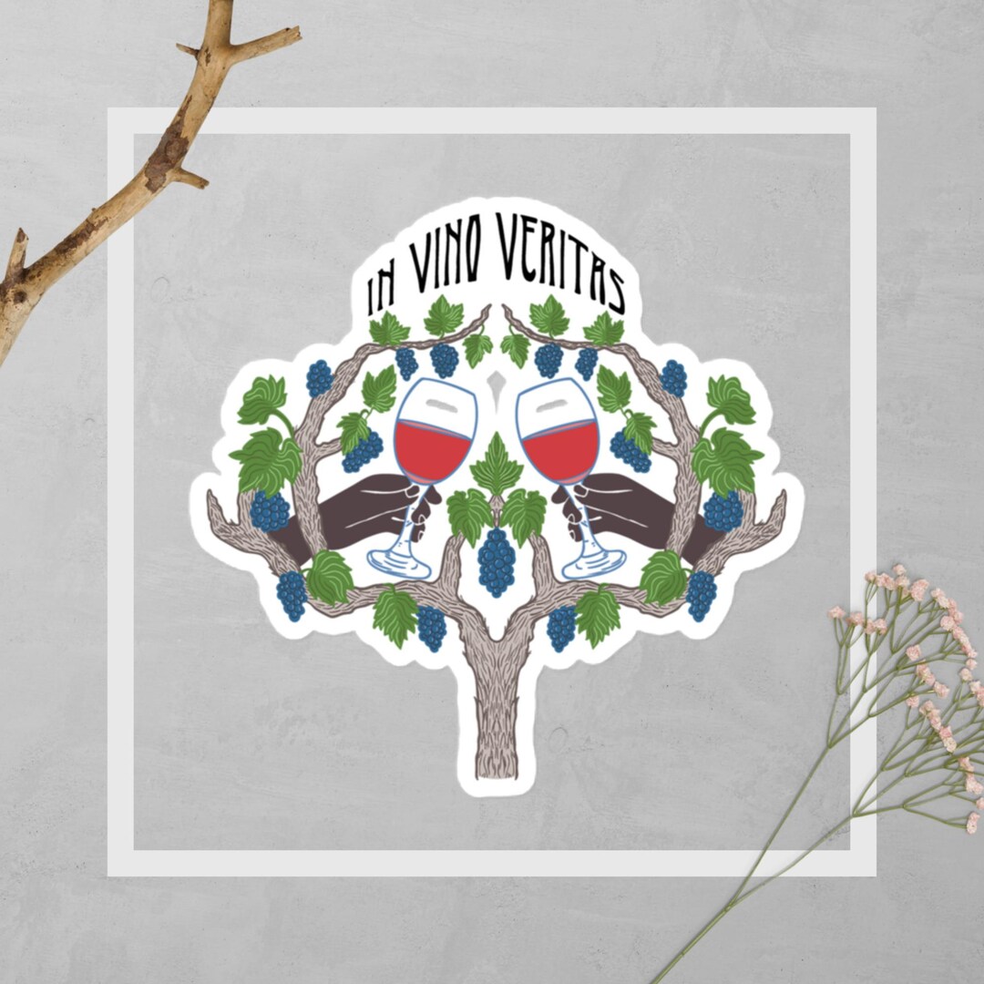 Latin, Wine, Vines, Grapes, Illustration, Sticker, Bubble Free, Hand ...