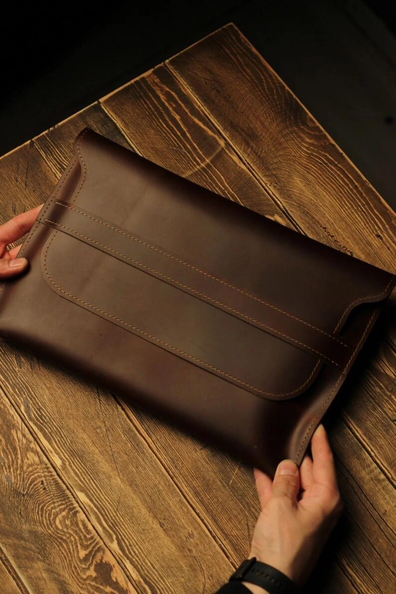 Personalized Original Leather Sleeve Bag for MacBook Pro and Air -13 ...
