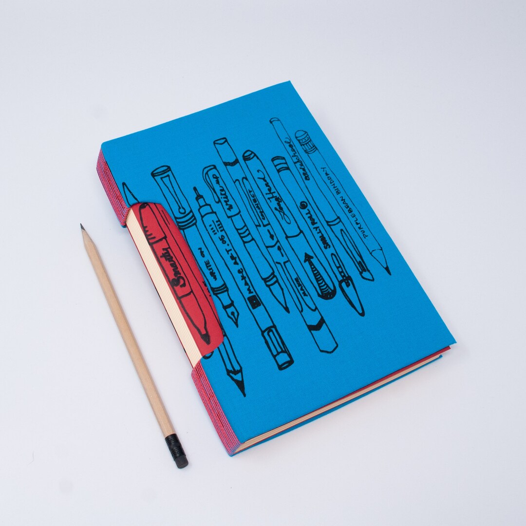 Blank Hand Bound Book / Journal / Travel Notebook / Fabric Cover / Lay ...