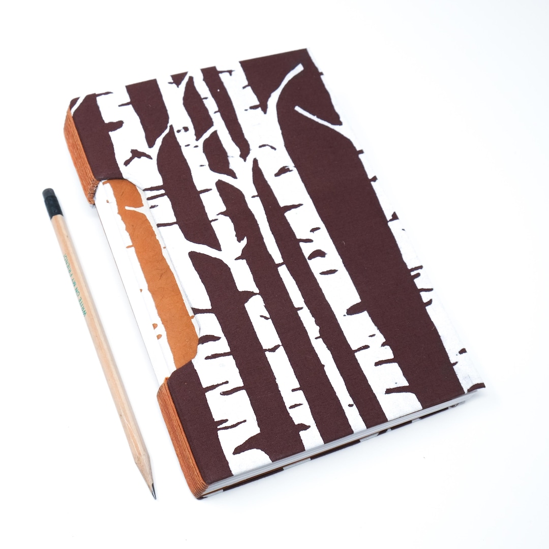 Hand Bound Journal: Paper Birch, Rigid Fabric Cover, Sketchbook, Lay ...