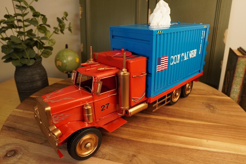 Handmade Metal Truck Container Tissue Box: Collectible Home Decor - Etsy