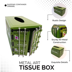 Personalized Steel Container Tissue Box – Handmade & Painted ...