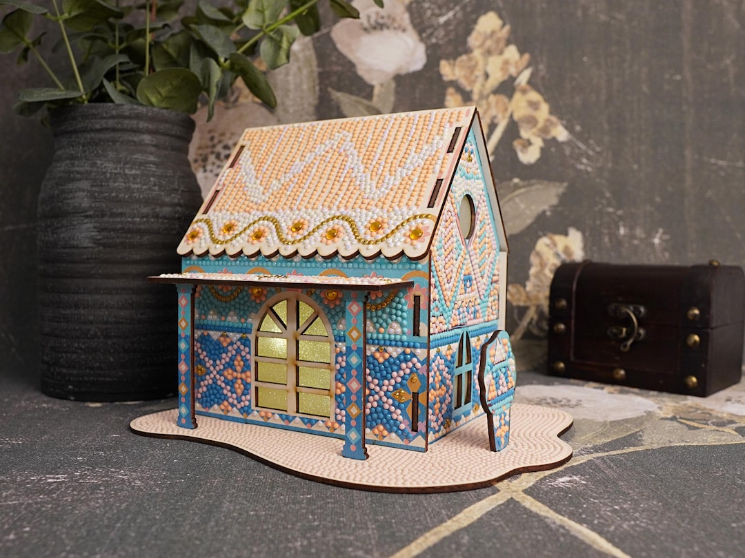 3D Diamond Painting House Kit: Mandala Home Decor DIY Craft - Etsy