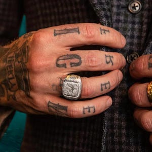 Gold Plated Bald Eagle Signet Ring for Men - Stainless Steel Bird Stamp ...