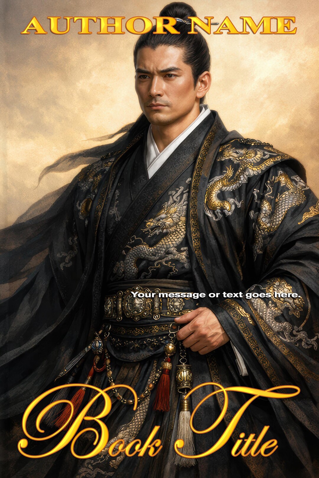 Asian Historical Romance Book Cover - Imperial Warrior in Dragon Robes ...