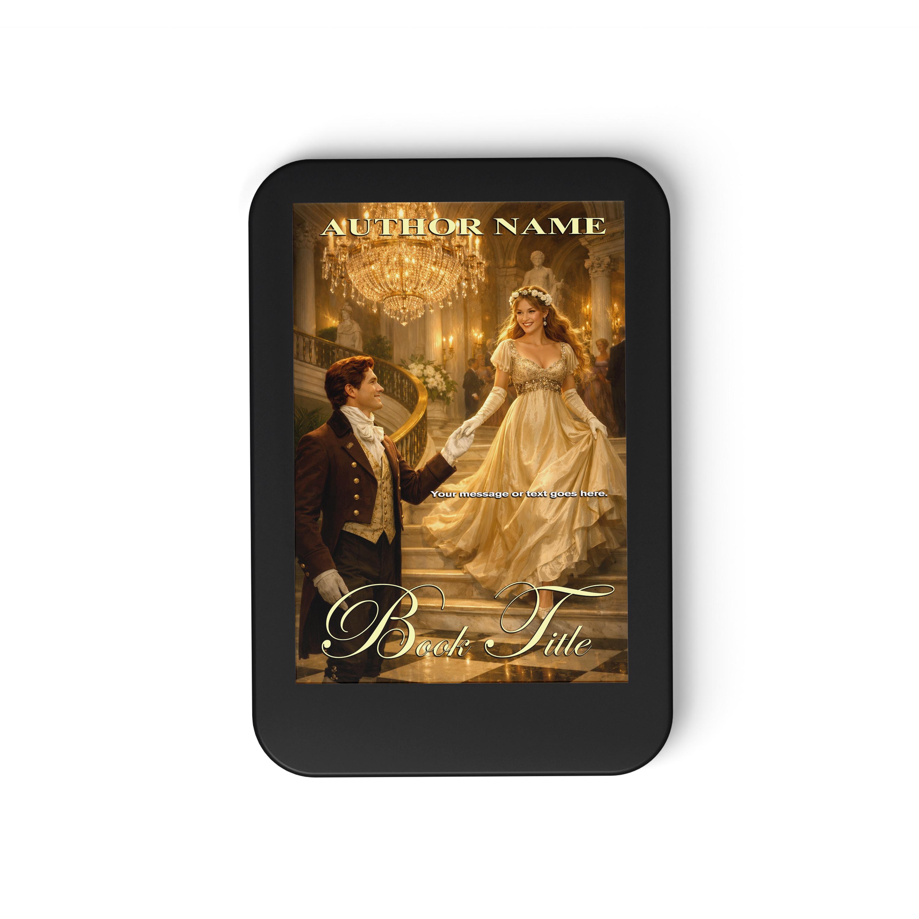 Regency Romance Premade Book Cover - Ballroom Staircase Scene With ...