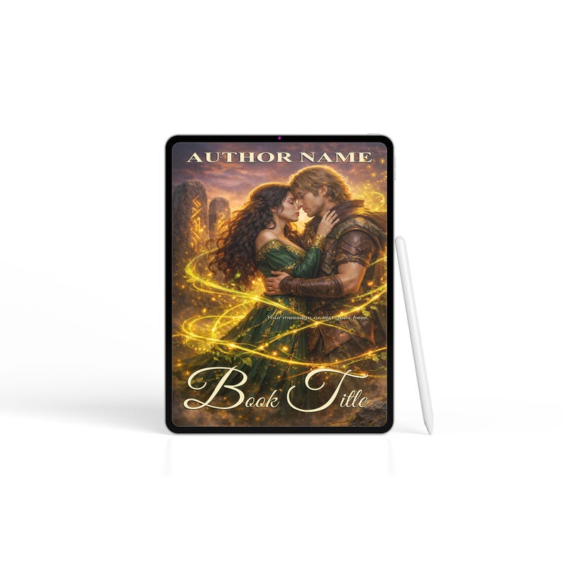 Fantasy Romance Premade Book Cover - Magical Couple Ancient Ruins ...