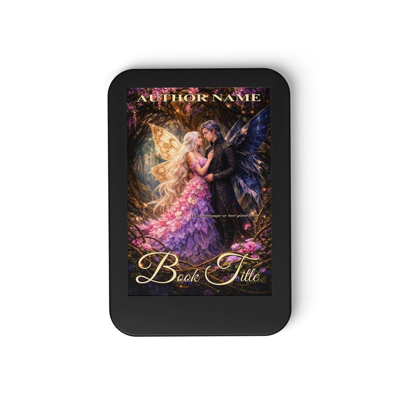 Fae Romance Book Cover - Fantasy Premade Ebook Cover With Winged Couple ...