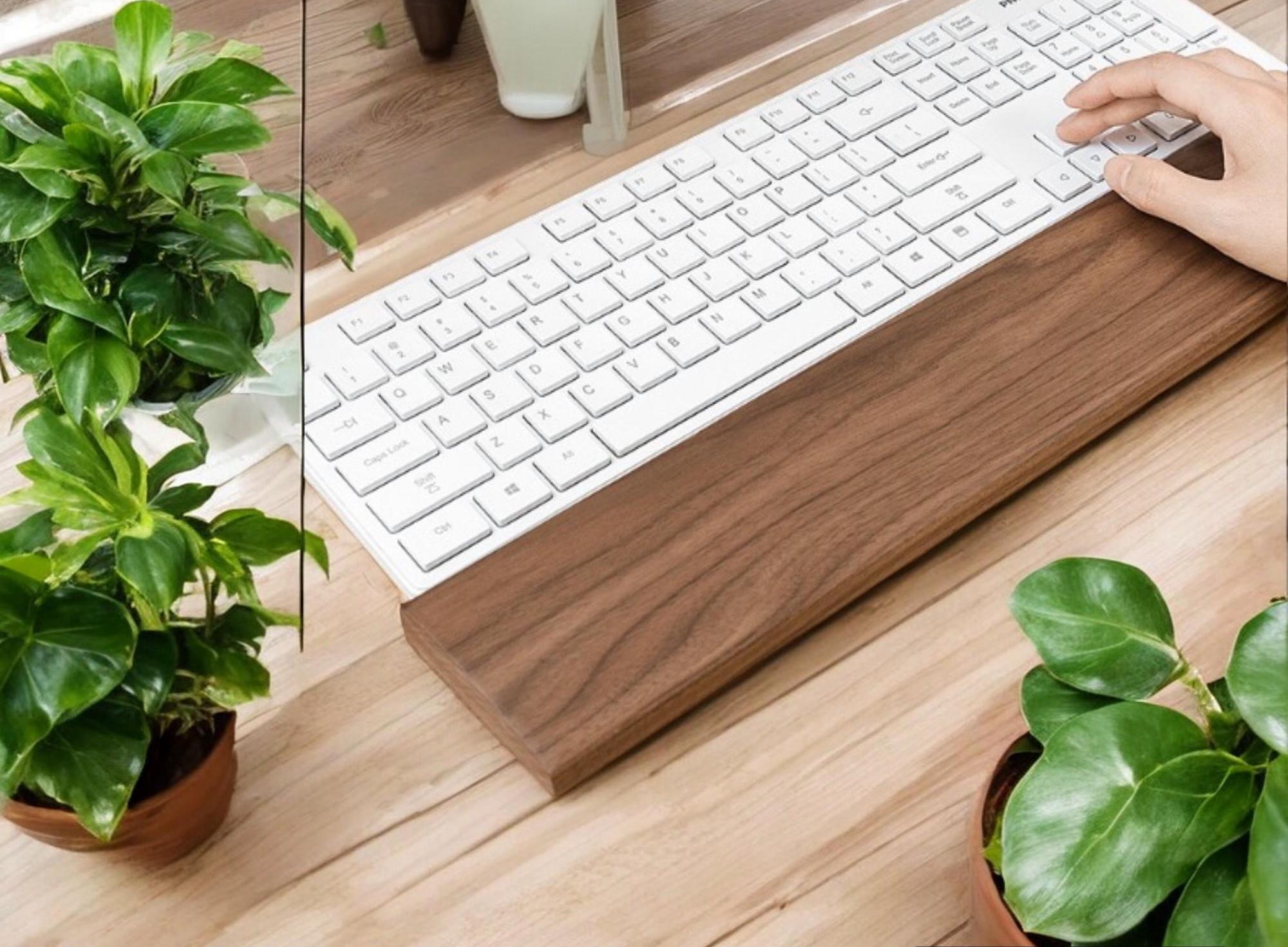 Exclusive Walnut Keyboard Wrist Rest, Ergonomic Mechanical Keyboard Pad ...
