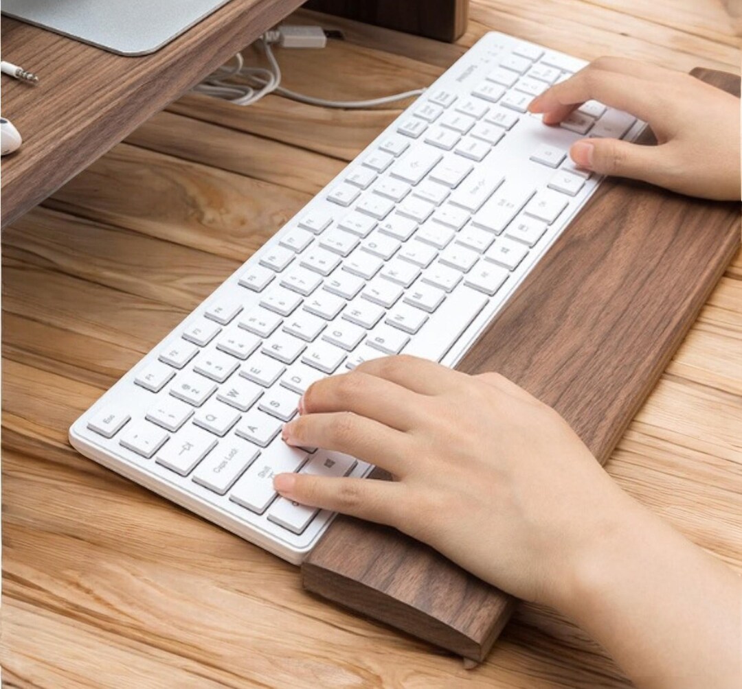 Exclusive Walnut Keyboard Wrist Rest, Ergonomic Mechanical Keyboard Pad ...