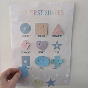 Shape Matching Worksheet | Toddler Learning Shapes Poster | Kids Busy ...