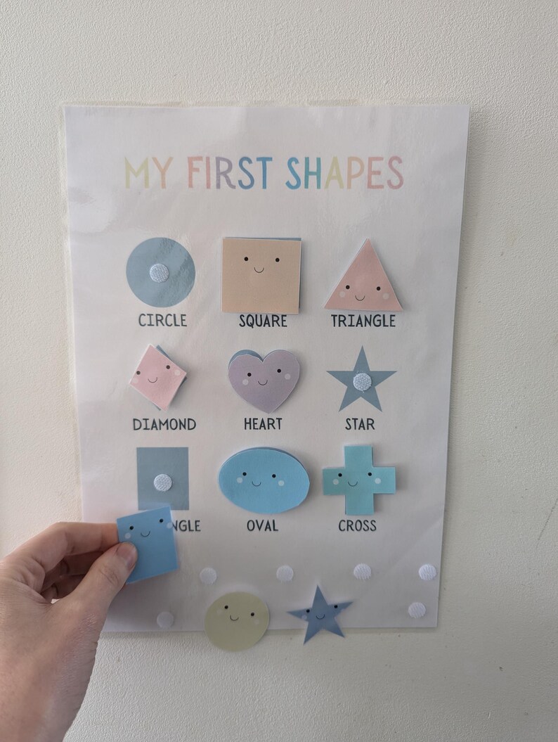 Shape Matching Worksheet | Toddler Learning Shapes Poster | Kids Busy ...