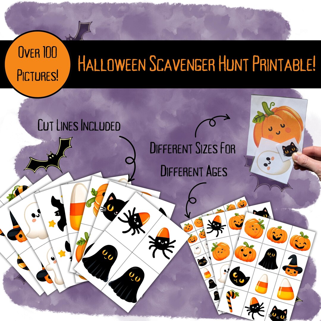 Halloween Scavenger Hunt Printable | Fun Spooky Game for Kids | Cute ...