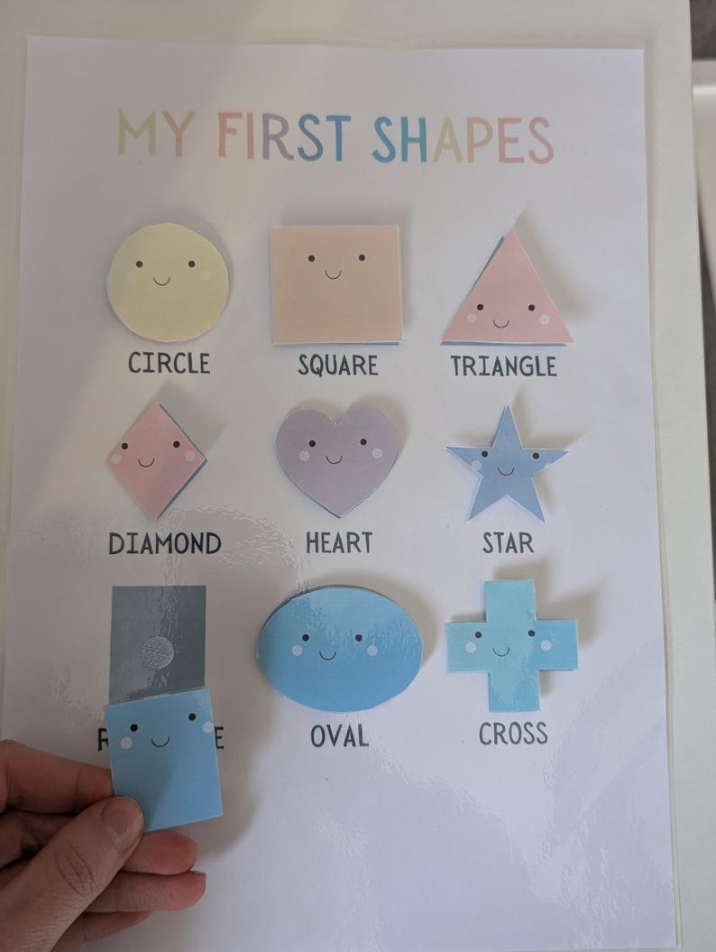 Shape Matching Worksheet | Toddler Learning Shapes Poster | Kids Busy ...