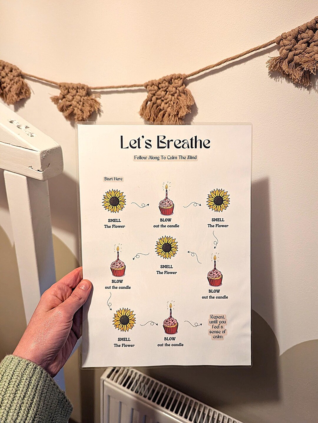 Breathing Poster for Kids Classroom | Mental Health Tools | Montessori ...