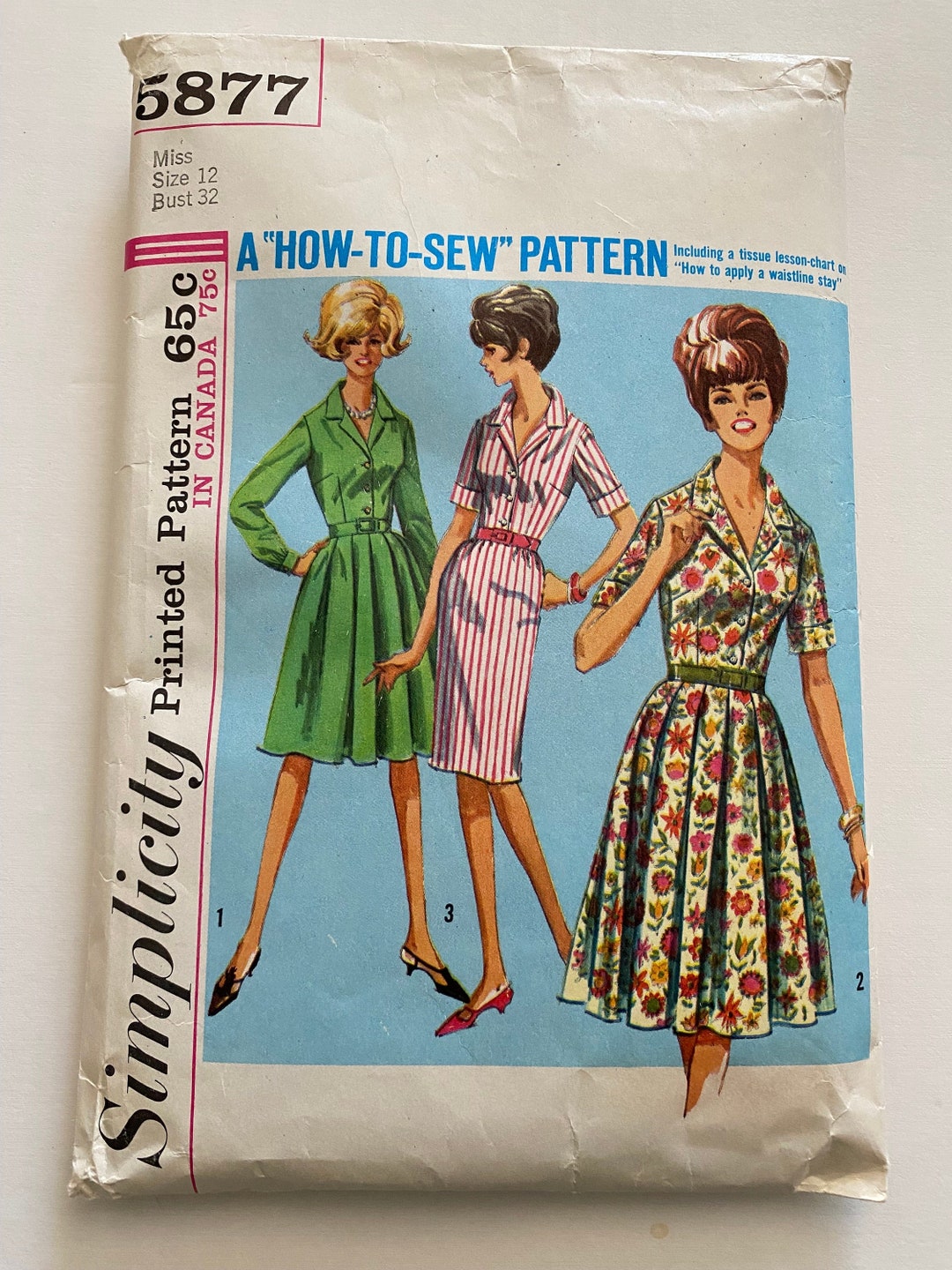 1965 Vintage DRESS Sewing Pattern simplicity How to Sew - Etsy