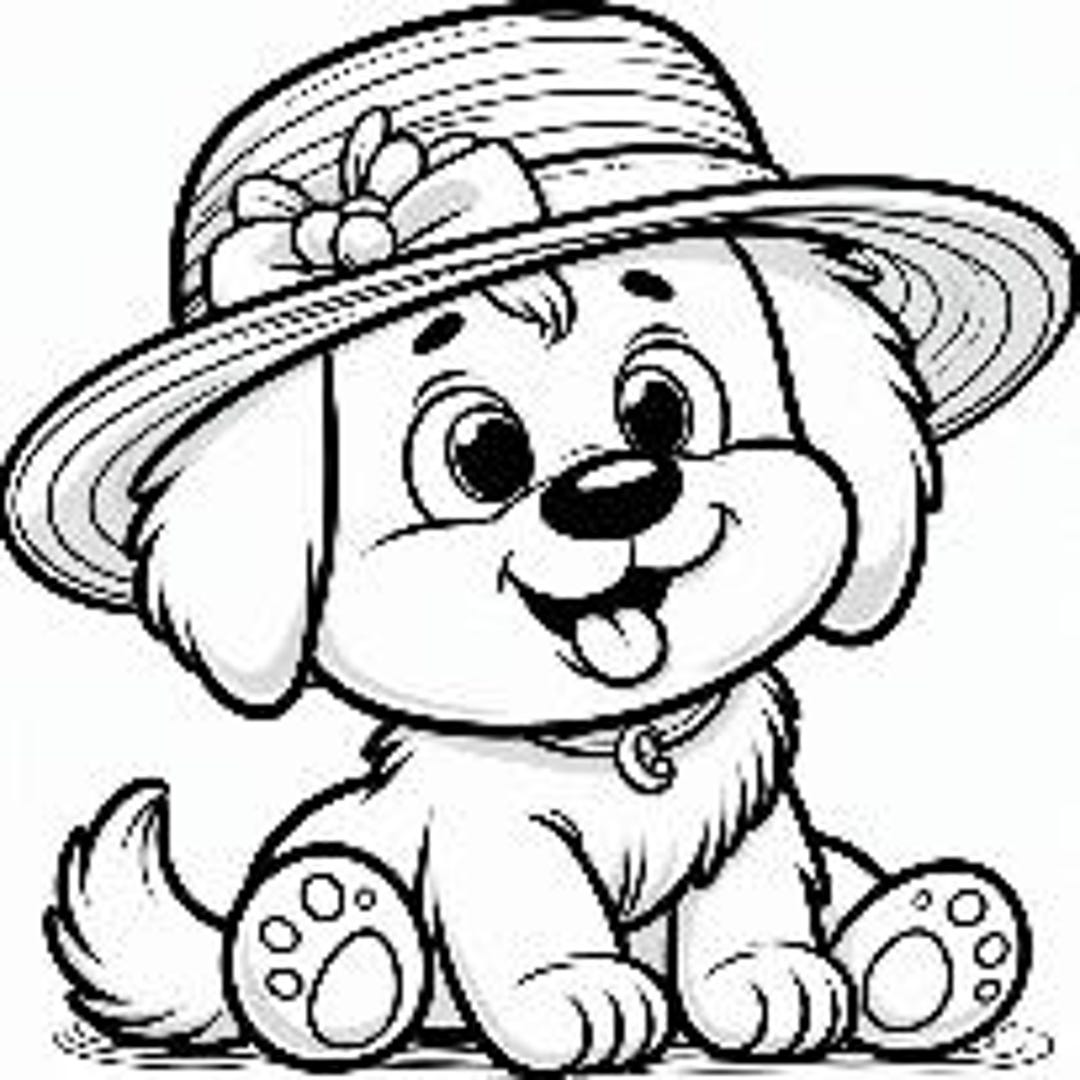 Cute Dogs Colouring Pages - Etsy