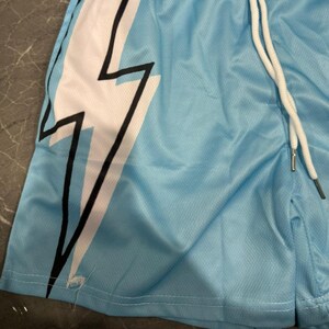 Blue Lightning Graphic Shorts - Men's Casual Summer Shorts, Gym Wear ...