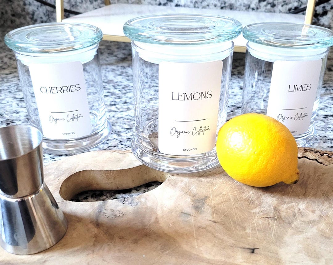 Apothecary Cocktail Jars,1 2-ounce Glass Cocktail Jars, Refillable Jar ...