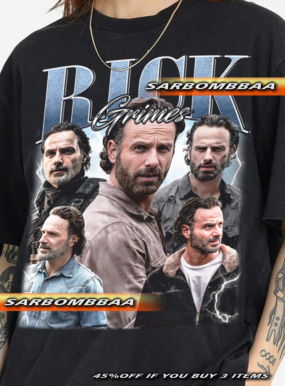Best Seller Rick Grimes Vintage Style Shirt - T-shirt - Long Sleeve ...