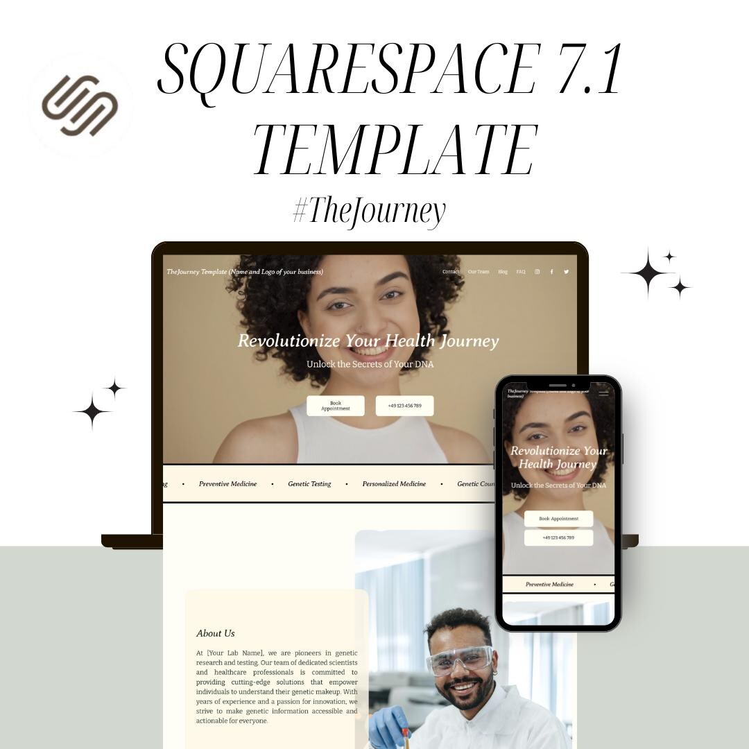 Diagnostic Lab Website Template, Thejourney Squarespace Template, Web ...