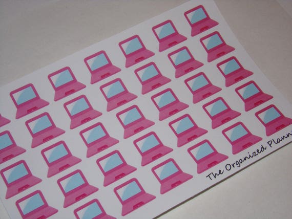 Items similar to 35 Laptop Computer Stickers for your Erin Condren Life ...
