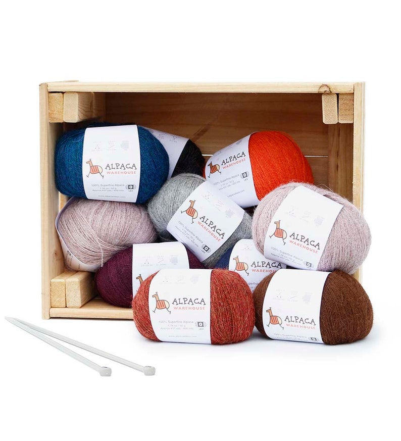 100% Alpaca Yarn Wool Set of 3 Skeins (150 Grams) Lace Weight ...