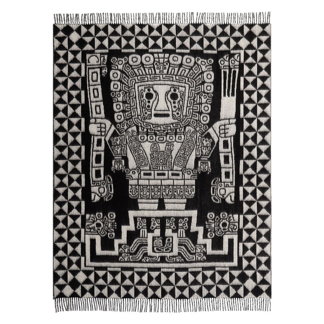 Wiracocha God - Peruvian Inca Culture Inspired Alpaca Wool Throw ...
