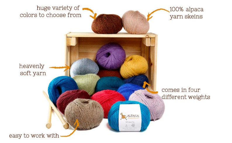 100% Alpaca Yarn Wool Set of 3 Skeins (150 Grams) DK Weight - Heavenly ...