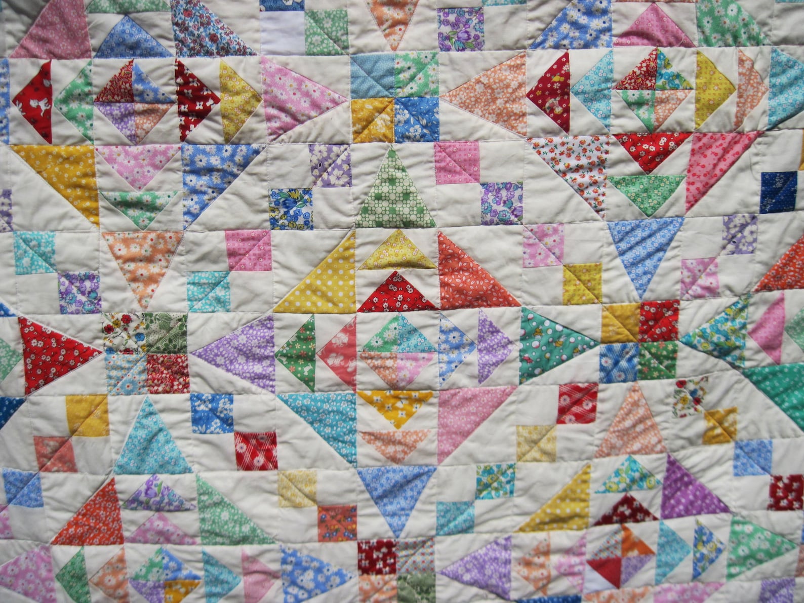 Patchwork Quilt Twin Double Reproduction Thirties Traditional Quilt - Etsy