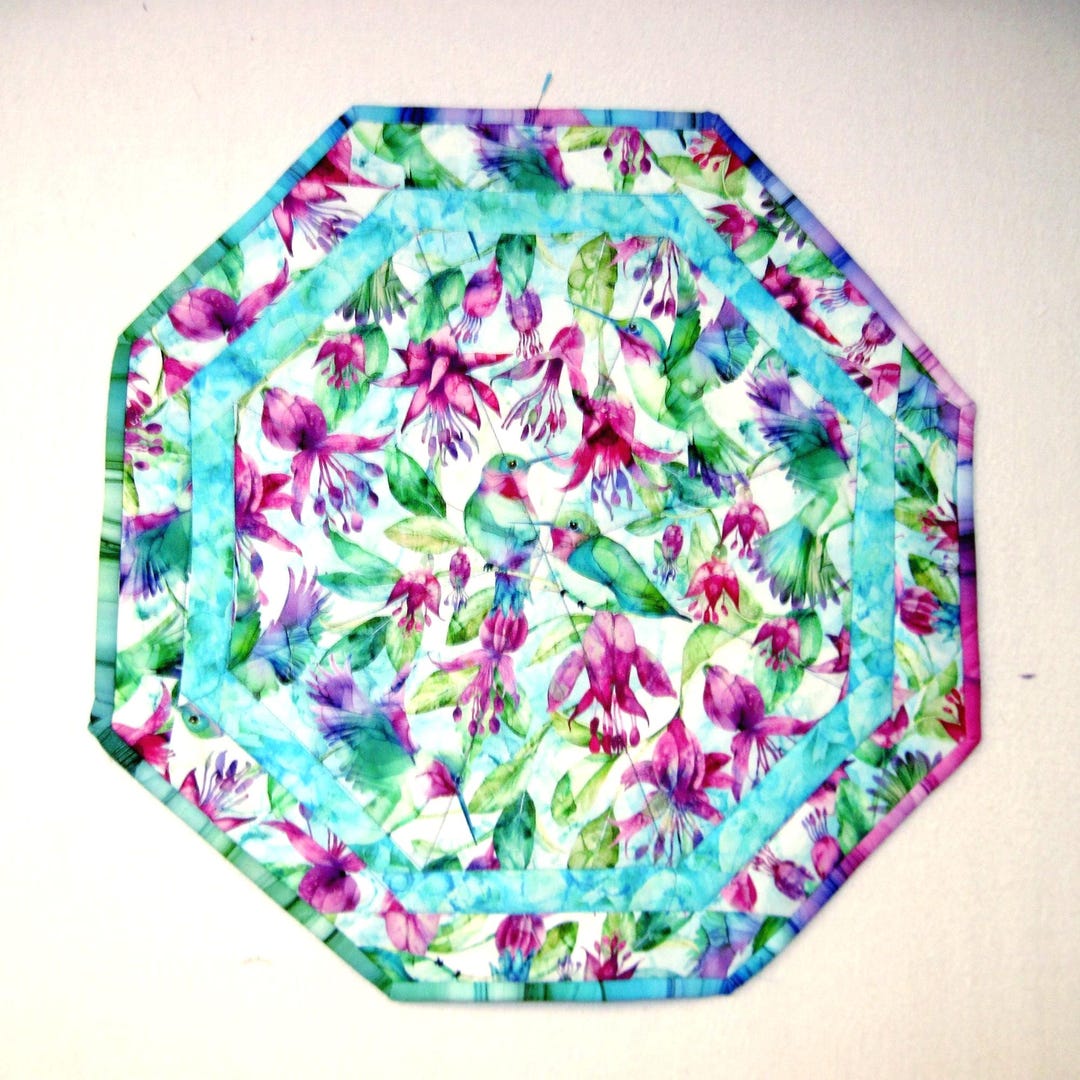 Quilted Table Topper Centerpiece Octagon Candle Mat Table Runner ...