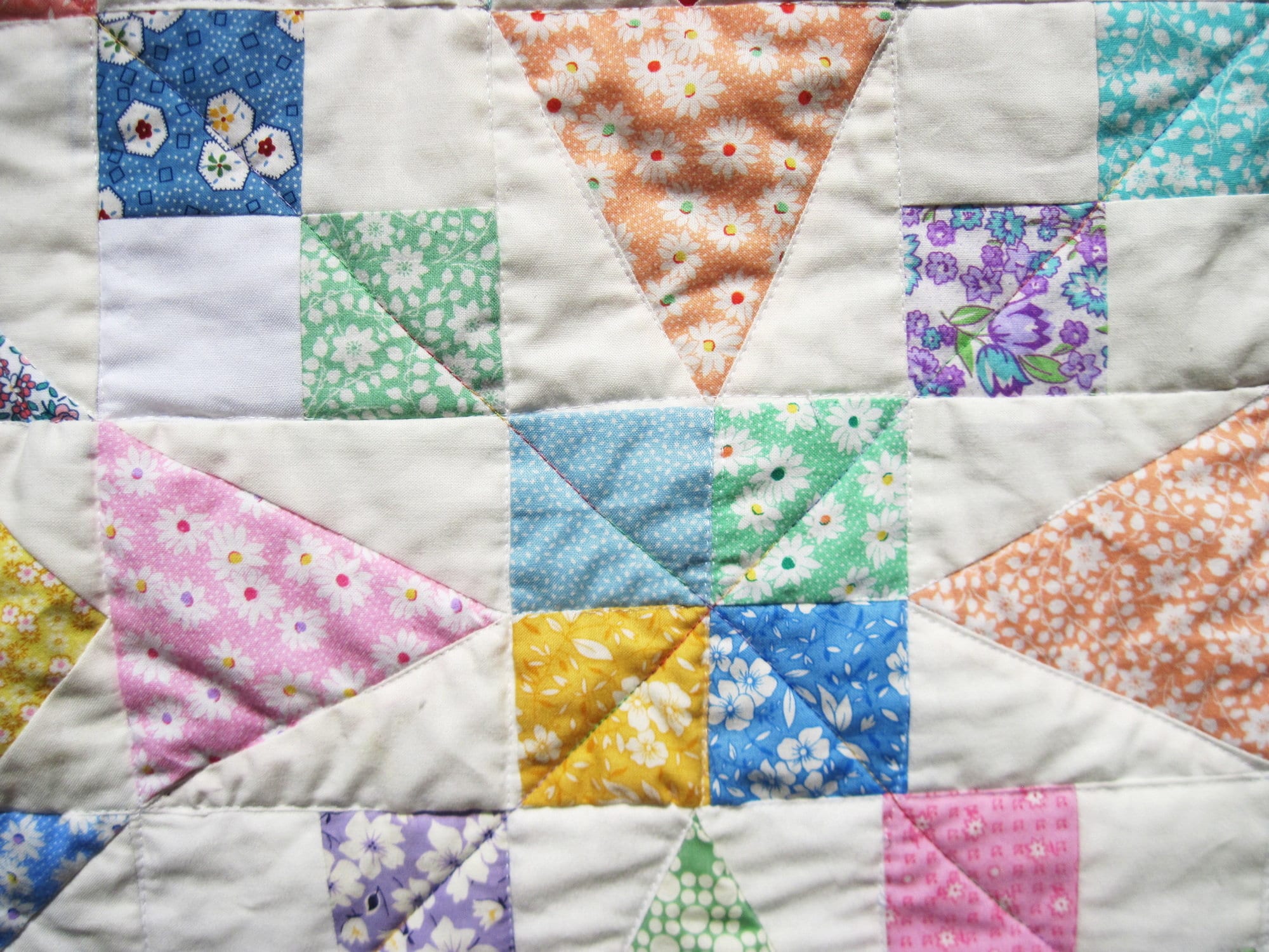 Patchwork Quilt Twin Double Reproduction Thirties Traditional Quilt - Etsy