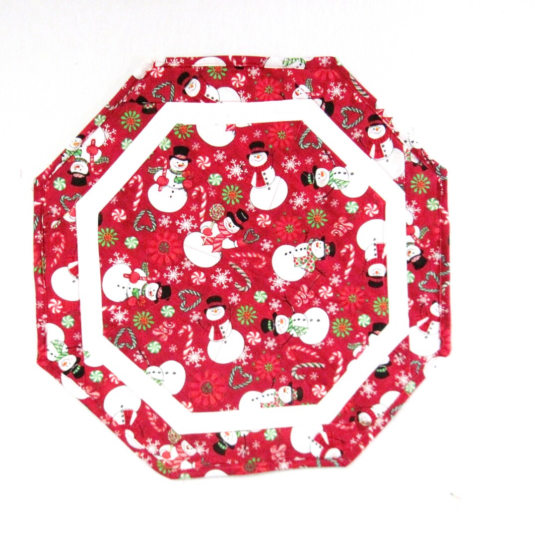 Quilted Table Topper Centerpiece Octagon Candle Mat Table Runner ...