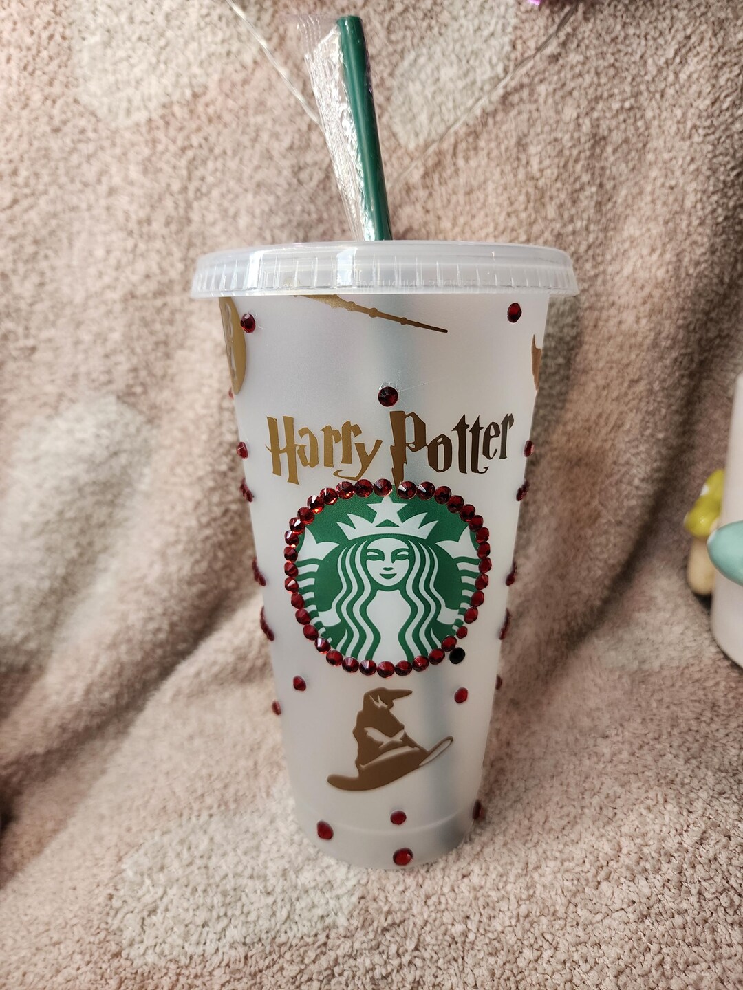Gryffindor Harry Potter Inspired Wizard Era Red Rhinestone Starbucks ...