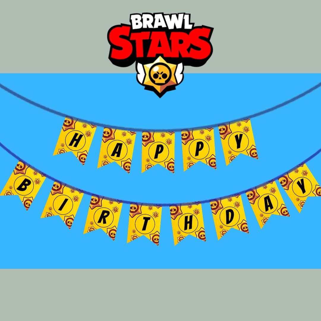 Brawl Stars Birthday Flag Printable Alphabet PDF - Etsy
