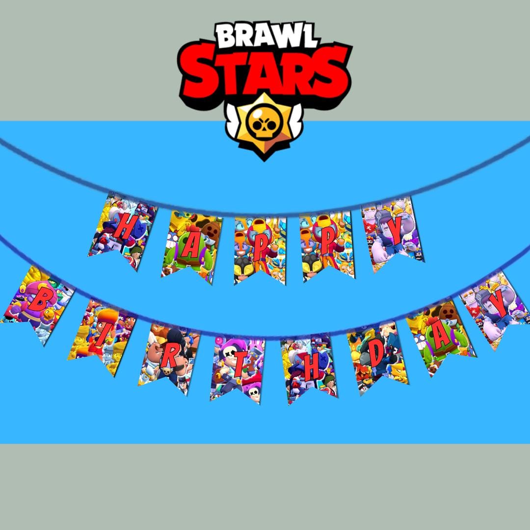 Brawl Stars Birthday Flag Printable Alphabet PDF - Etsy