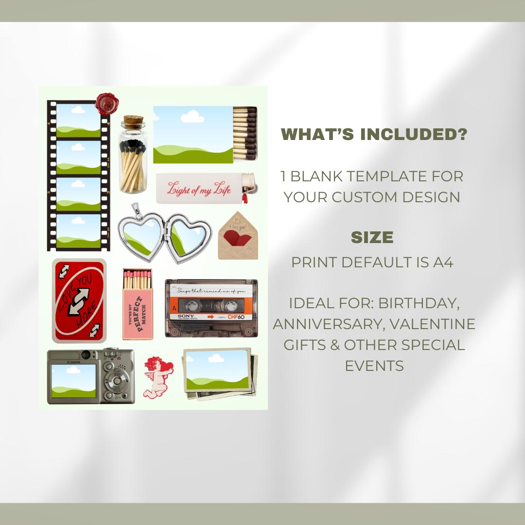 Custom Matchbox Art Canva Template, Matchbox Template, Custom Matchbook ...