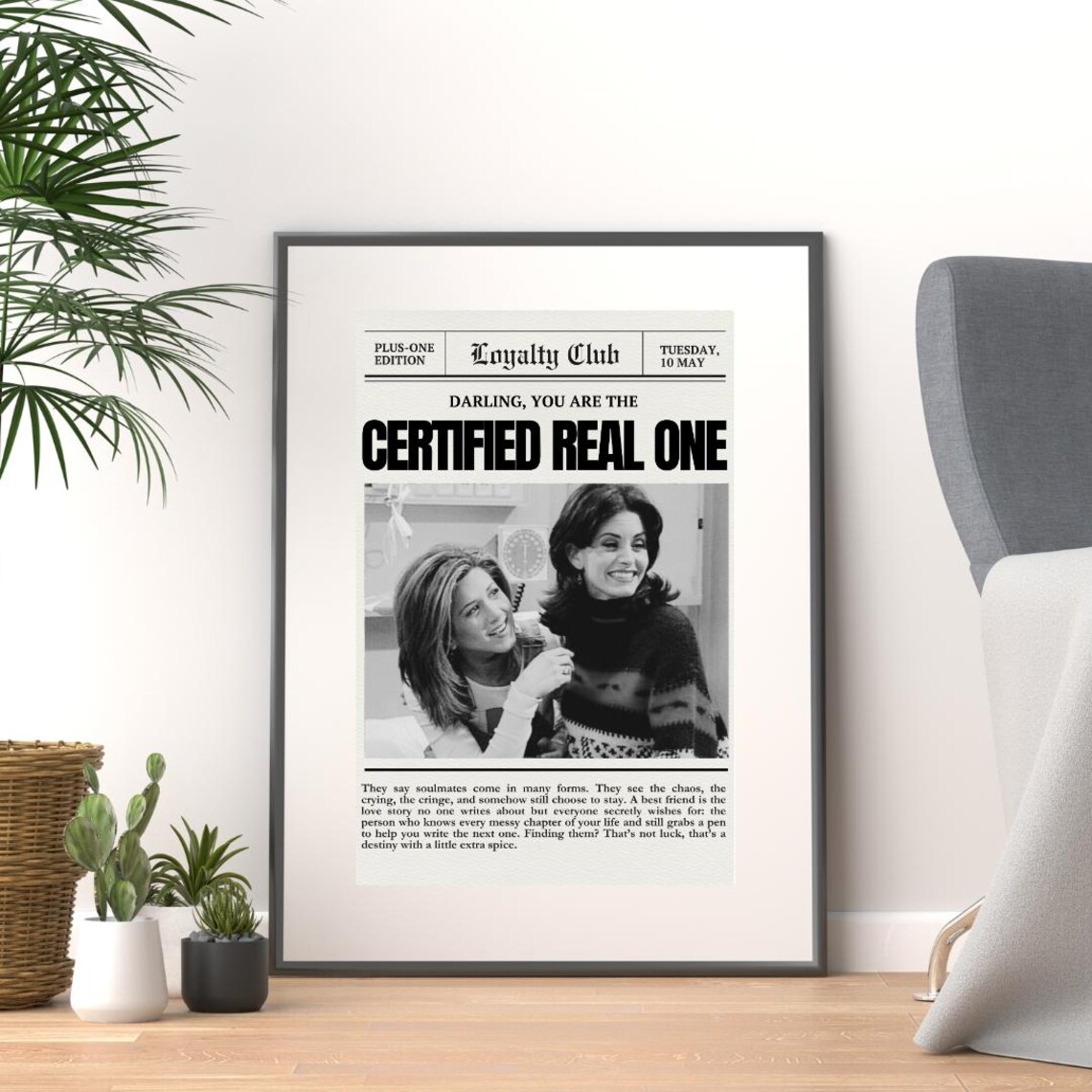 Custom Newspaper Print for Best Friends, Personalized Friendship Gift ...