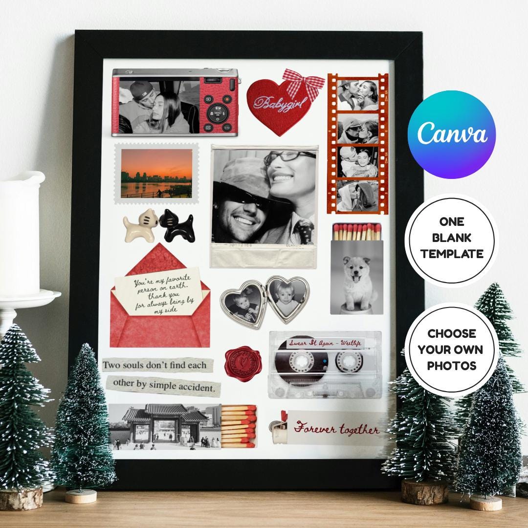Custom Red Matchbox Art Canva Template: Personalized Annyversary Gift ...
