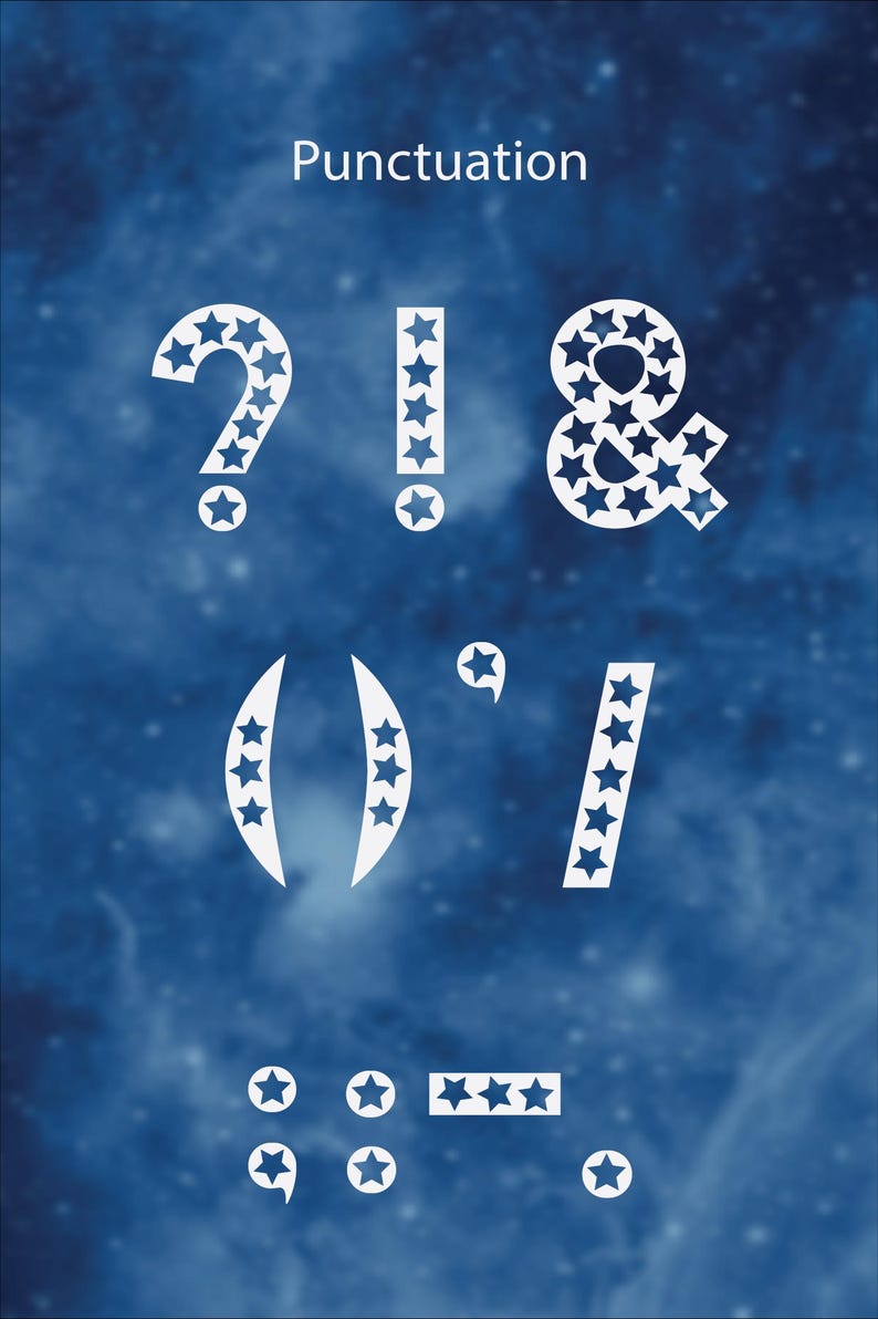 Bold Star Font Digital Download, Open Type Font, SVG & PNG Files - Etsy