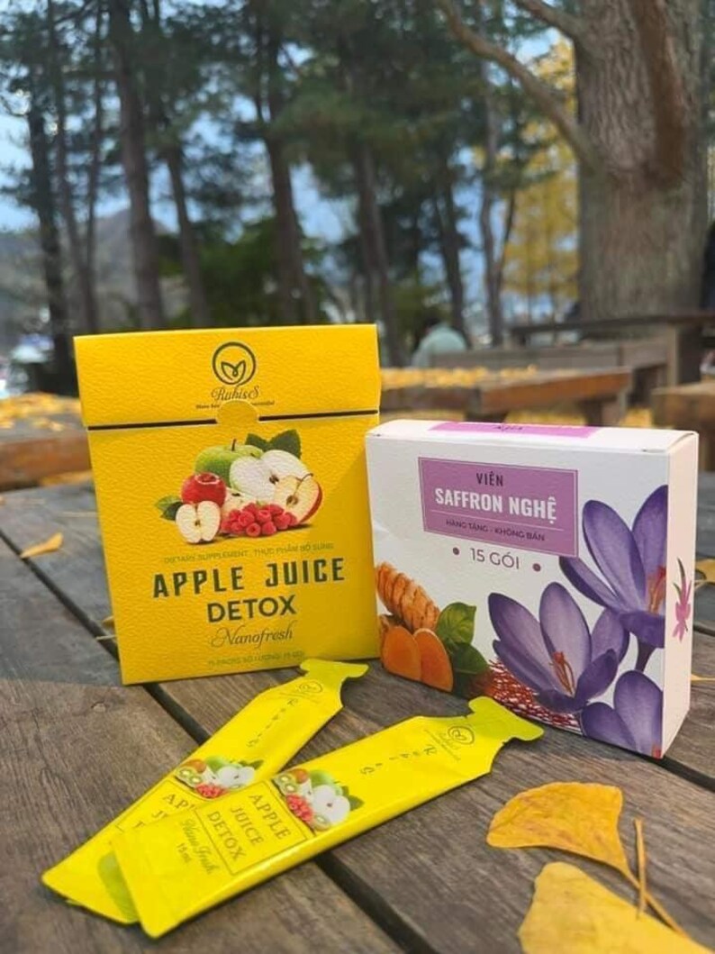 Rubiss Apple Juice Detox - Nuoc Tao Giam Can 15 Packets per Box With 1 ...