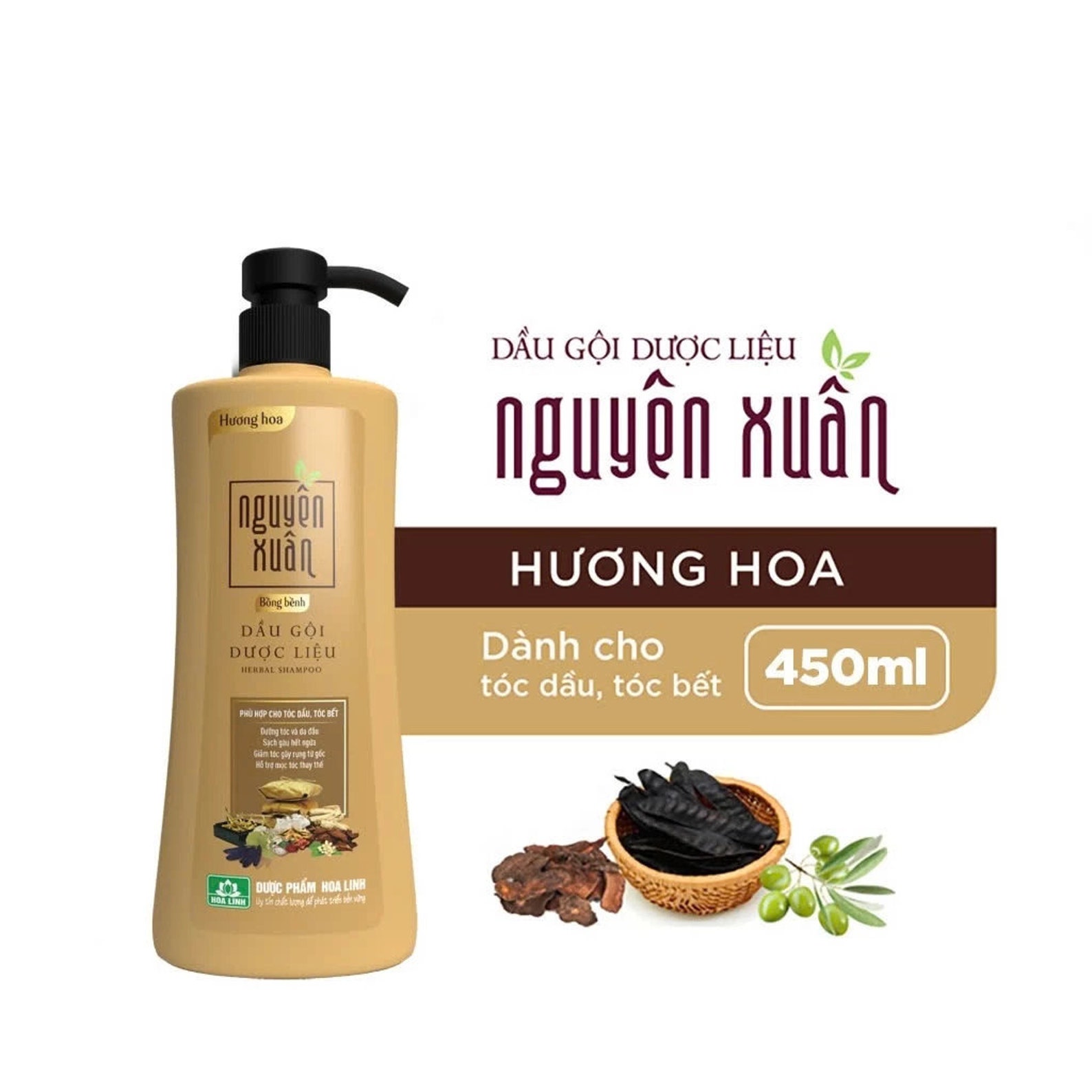 Dầu Gội Dược Liệu Nguyên Xuân Herbal Shampoo 450ml for Damaged Hair ...