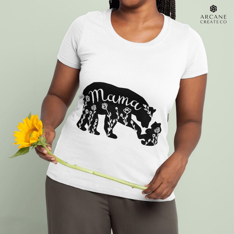 Mama Bear Cubs SVG Bundle | Bear Family Mom Shirt Cut File (digital ...