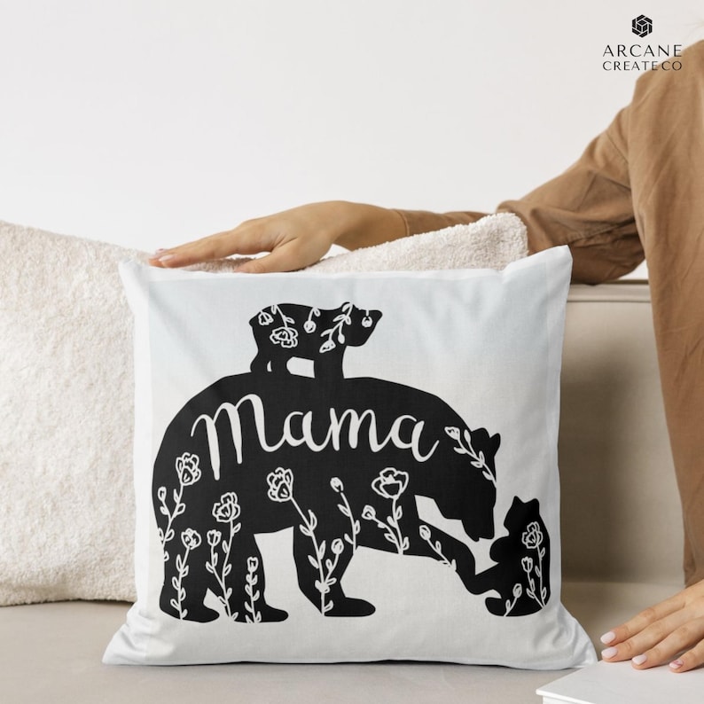 Mama Bear Cubs SVG Bundle | Bear Family Mom Shirt Cut File (digital ...