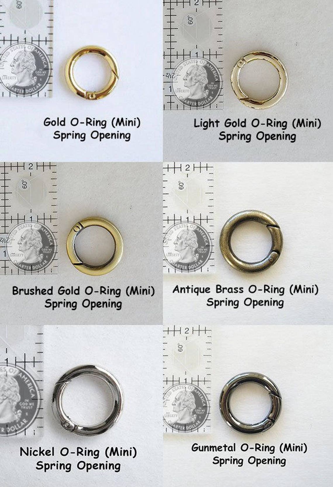 Large Small or Mini O-ring Hardware Replacement With Spring - Etsy