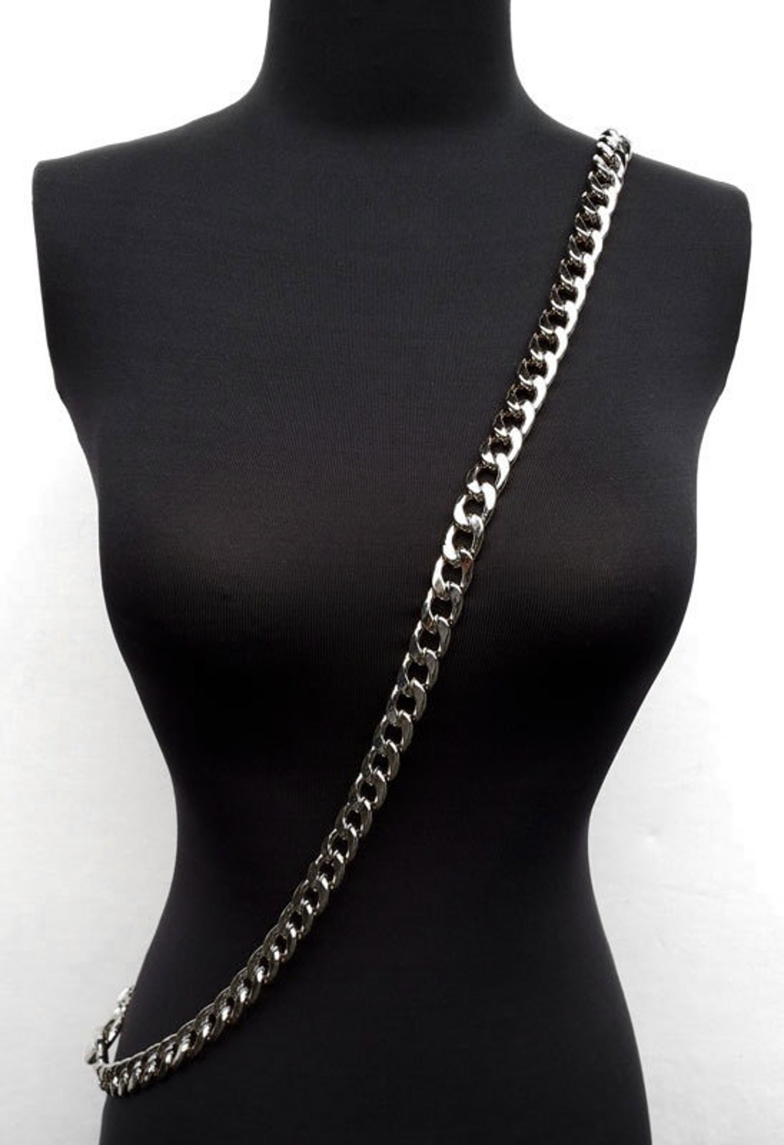 Large Flat Diamond Cut Chain Strap NICKEL Chain Luxury - Etsy