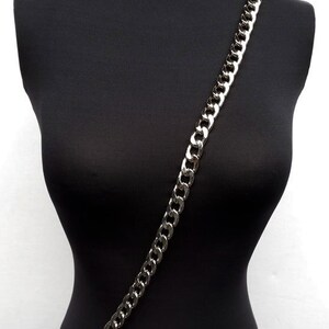 Silver Flat Diamond Cut Chain Bag Strap – Luxury Chunky/heavy Metal ...